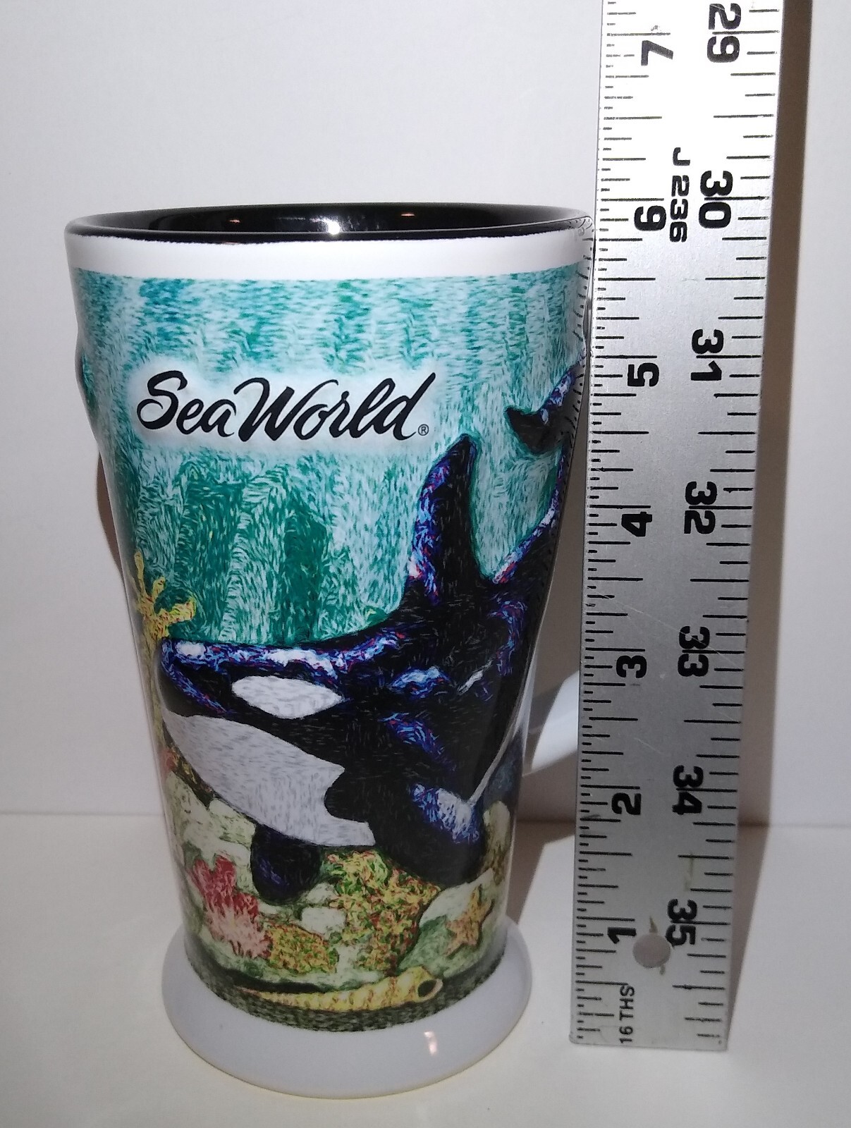 SeaWorld Coffee Mug 6" Cup NEW 16 oz Shamu Killer Whale Orca 3D ...