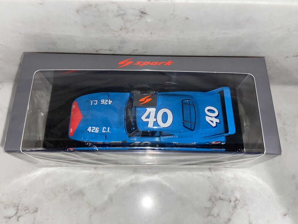 Spark S3607 Plymouth Superbird #40 Pete Hamilton Winner Daytona 500 ...