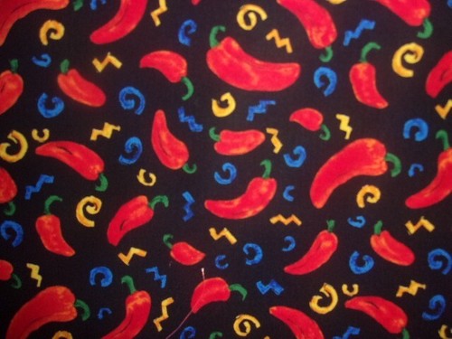 "SALSA PICANTE"ROBERT KAUFMAN RED HOT CHILI PEP ERS COTTON FABRIC 1 5 ...
