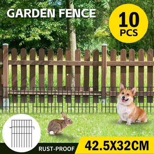 Garden Fence Metal Panel Border Blocker Animal Barrier Patio Flower Bed ...