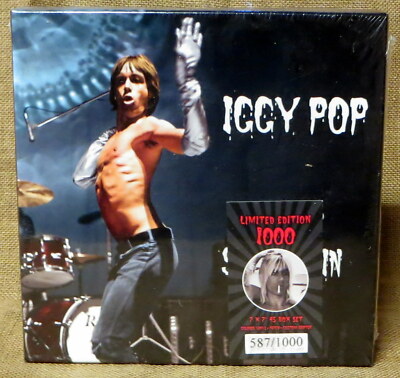 SEALED ROCK BOX 7 COLOR VINYL 7" SET: IGGY POP, GIMME SOME SKIN PATCH ...