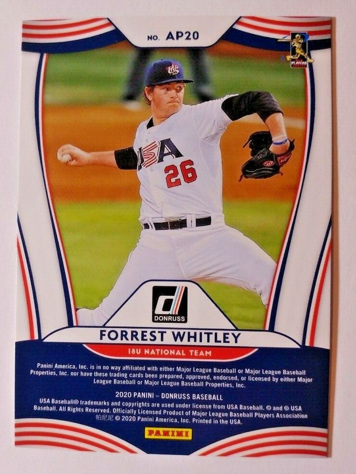 2020 DONRUSS AMERICAN PRIDE SILVER CADE CAVALLI FORREST WHITLEY 051/349 ...