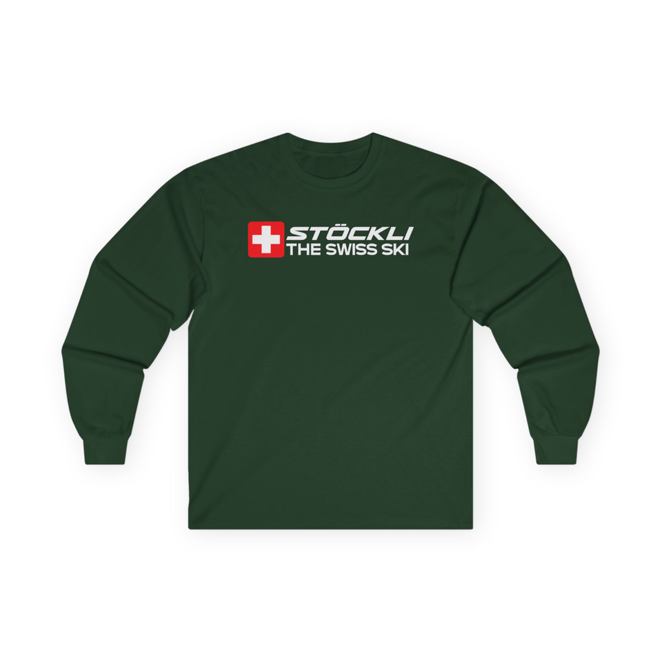 New Stockli The Swiss Ski Logo Men's Long Sleeve T-Shirt American T ...
