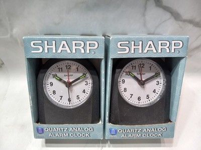 (2) Sharp Battery Operated Quartz Analog Alarm Clock SPC828A New In Box ...