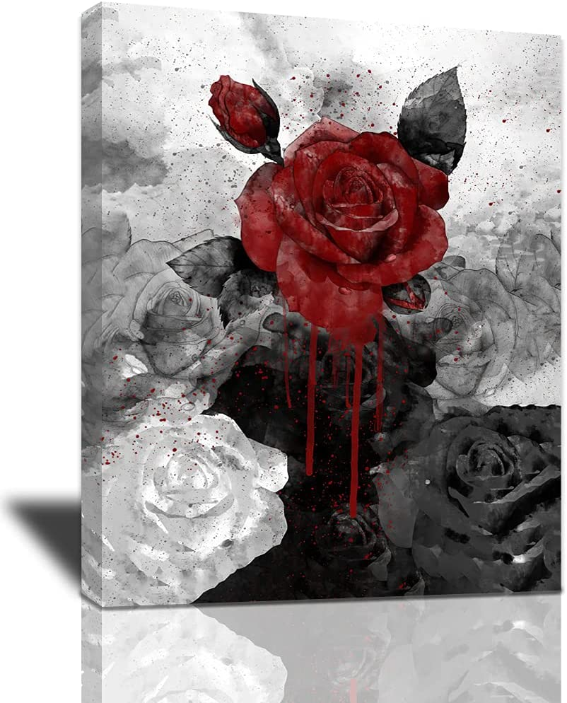 Black Rose Painting