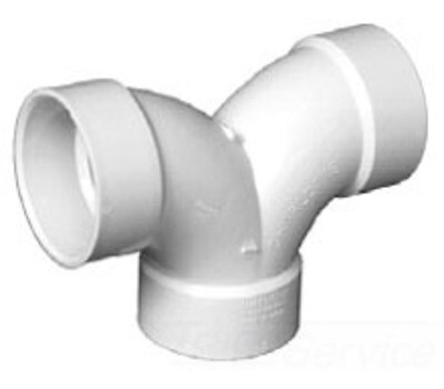 CHARLOTTE PIPE PVC003271000 3 in. Hub PVC DWV Double 90-Degree Elbow | eBay