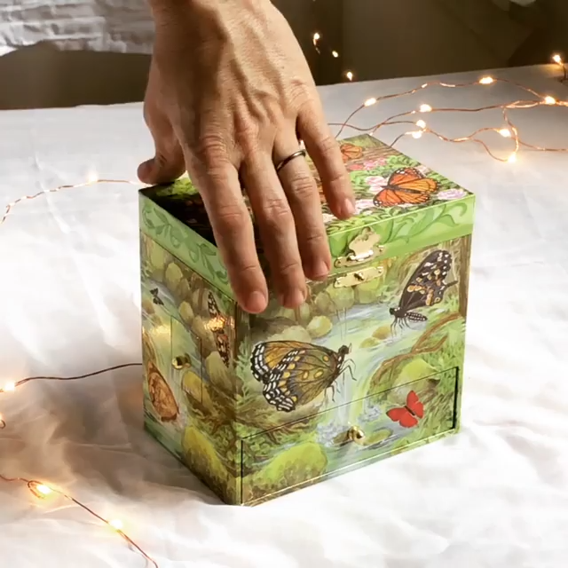 Enchantmints Monarchs Butterfly Jewelry Box for Girls with Spinning ...