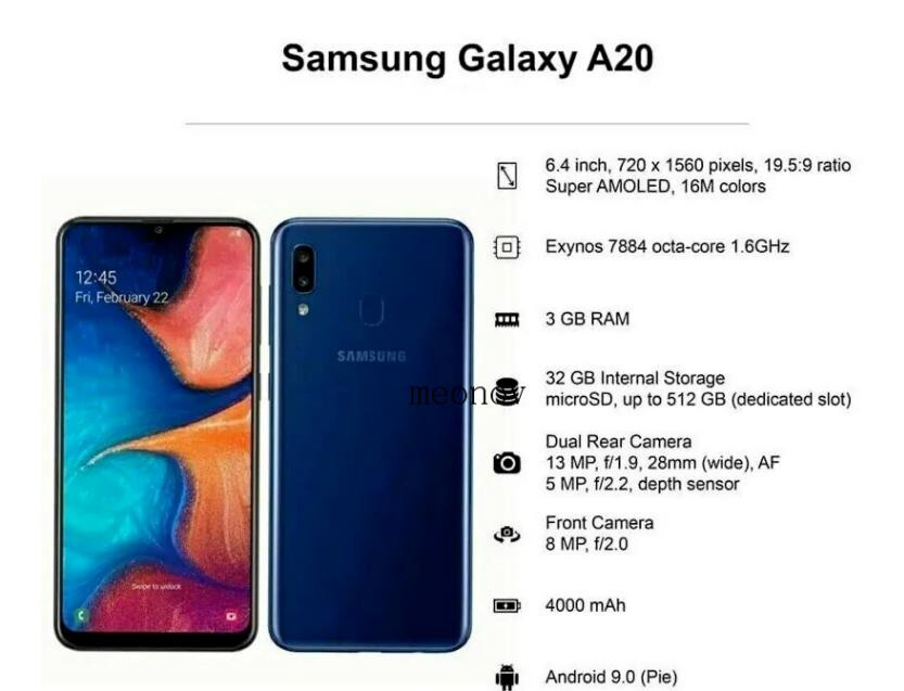 Samsung Galaxy A20 SM-A205U - 32 GB - Black (Unlocked) (Single SIM) for ...