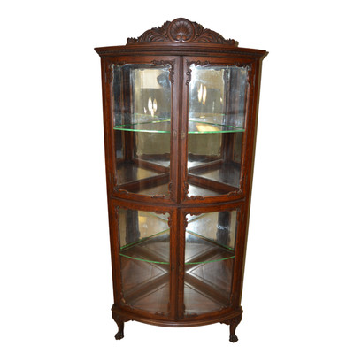 Antique Victorian Corner China Cabinet - Flint Horner #21571 | eBay