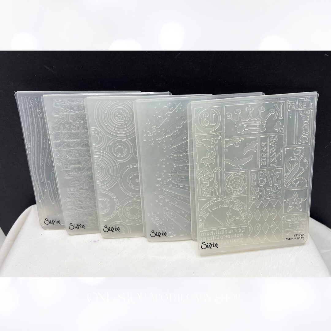 Sizzix MIXED MEDIA Textures Brick Wood Embossing Folders Lot of 5 | eBay
