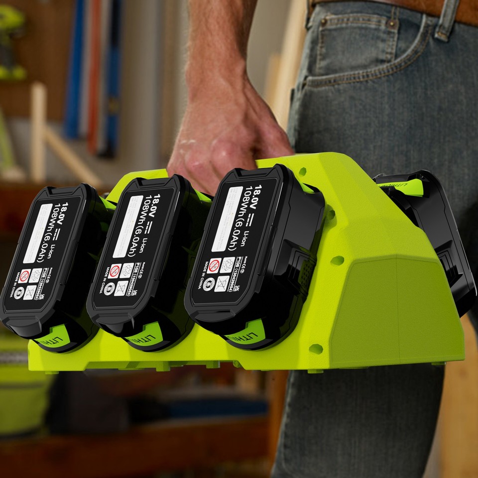 6-Port Fast Charger For RYOBI One+ Plus P108 18V High Capacity Lithium ...