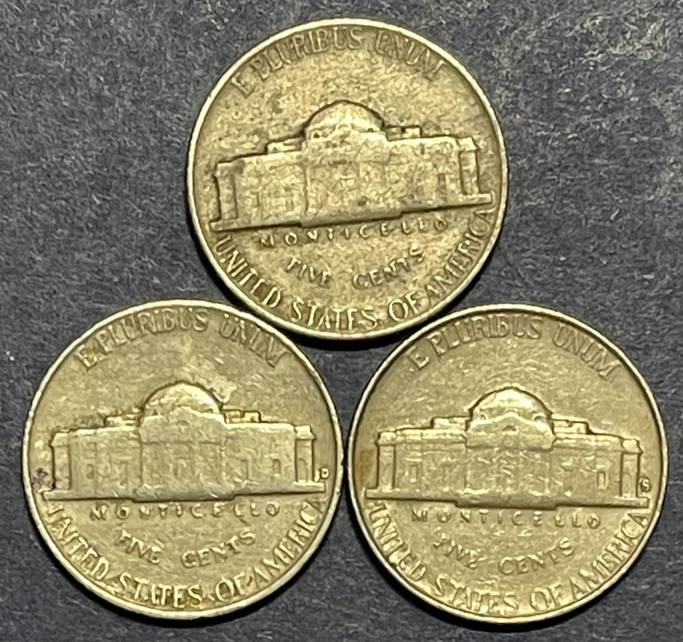 Jefferson Nickels. Lot Of 3. 1953 P, D, S. Average Circulated. | eBay