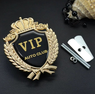Metal VIP Auto Club Luxury Front Grill Grille Emblem Badges Decal ...