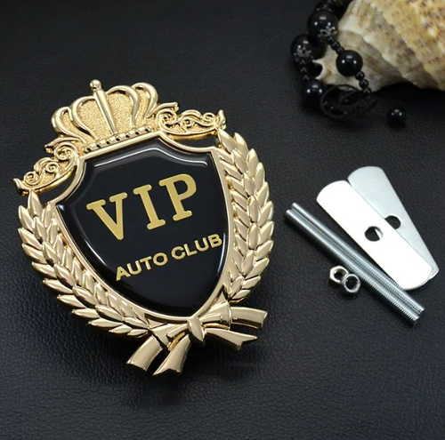 Metal VIP Auto Club Luxury Front Grill Grille Emblem Badges Decal ...