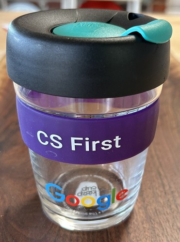 KEEPCUP 12oz 340ml Glass ‘Google’ Cup w Lid and Silicone Sleeve - VG | eBay