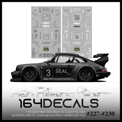 Rotiform SEAL Chrome Gold / White Toner Decals 1/64 CUSTOM Hot Wheels ...