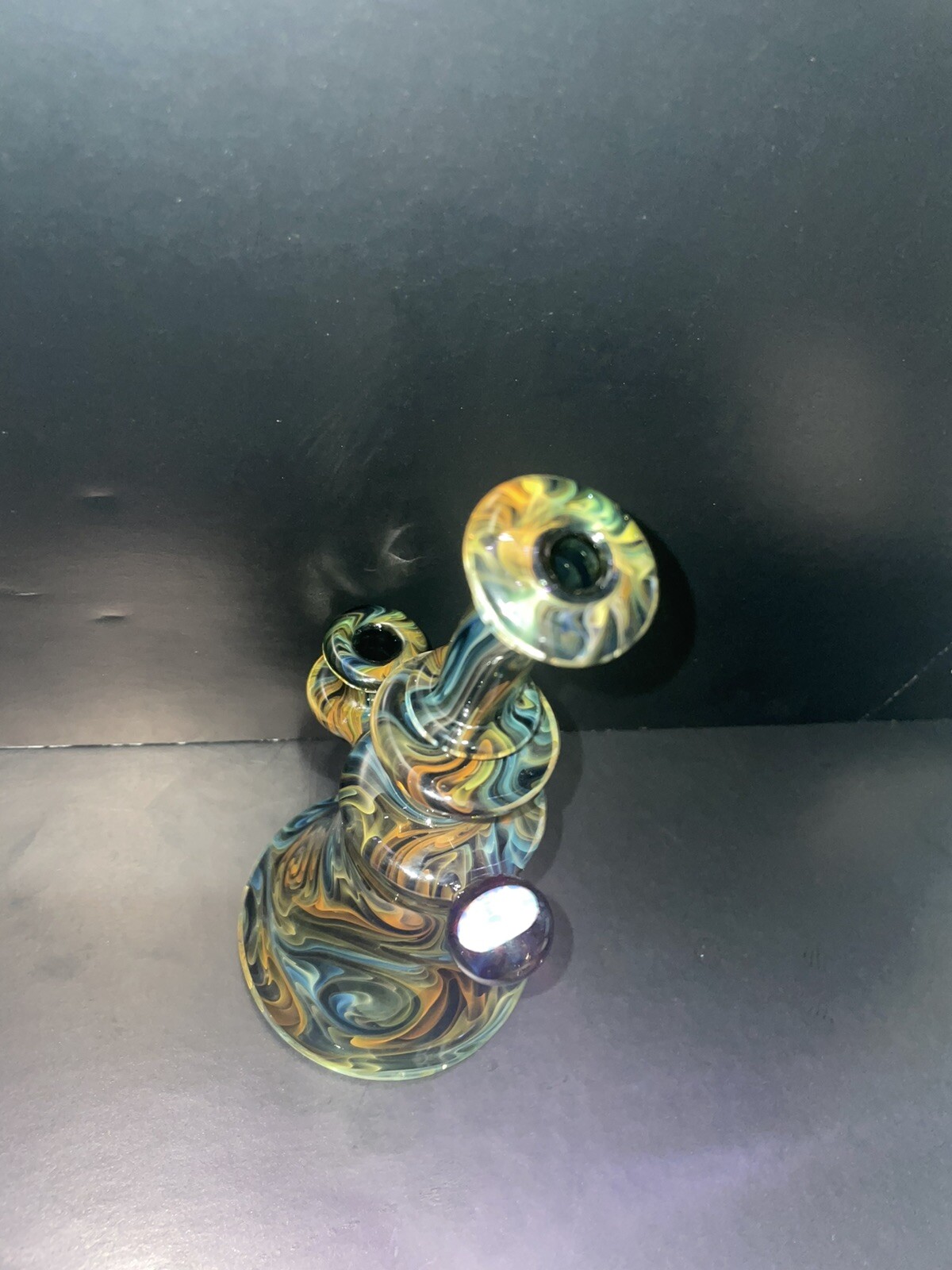 Heady Jakers glass water pipe spoon bubbler American USA Opal Fumed 10 ...