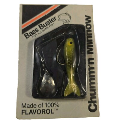 Vintage Bass Buster Chumm n Minnow 2 1/2" Soft Spinner bait fishing ...