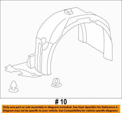 53805-50060 Toyota Liner, front fender, rh 5380550060, New Genuine OEM ...
