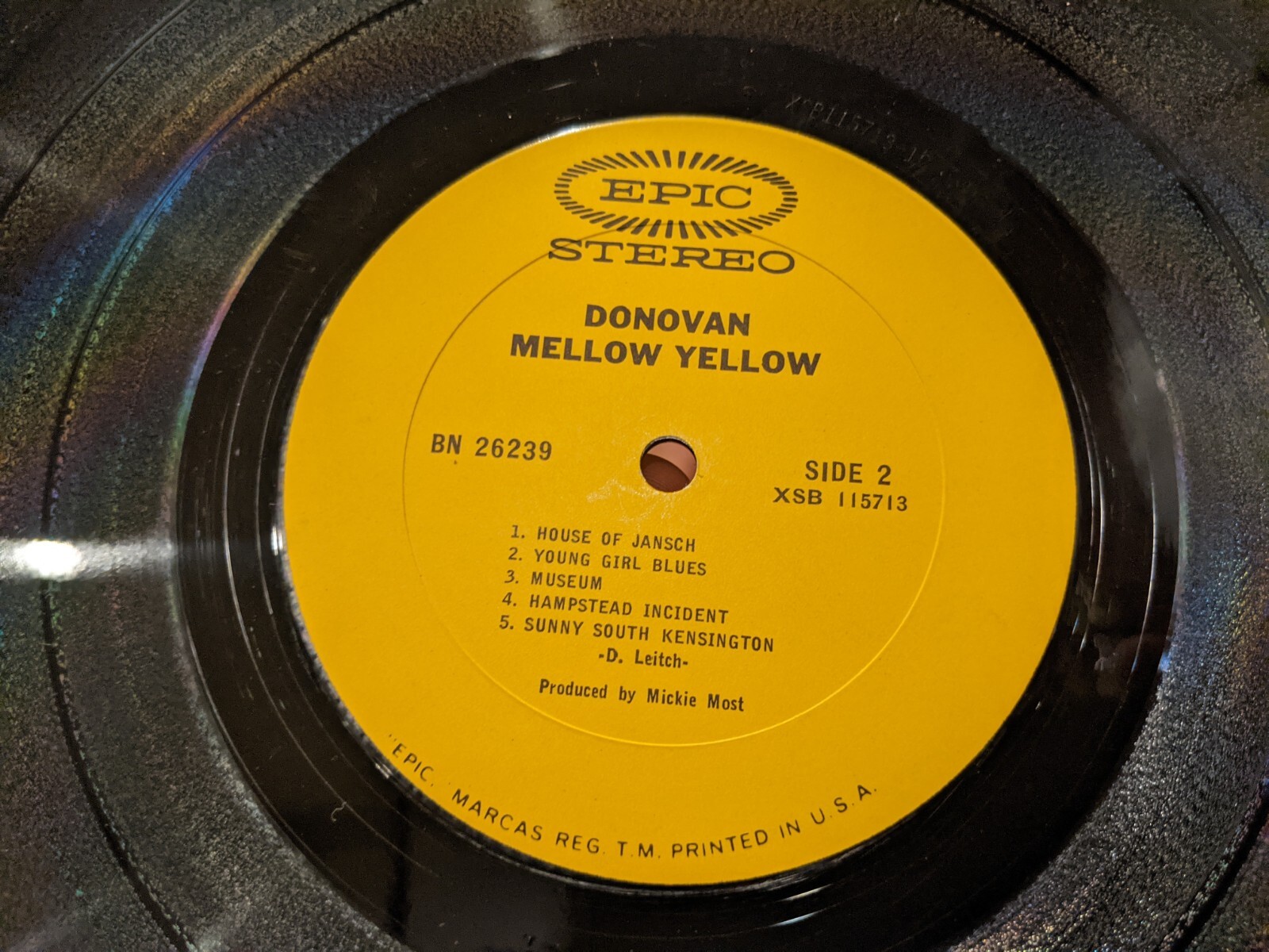 DONOVAN - MELLOW YELLOW (1967 Epic BN 26239) orig. Stereo LP vinyl Record Album | eBay