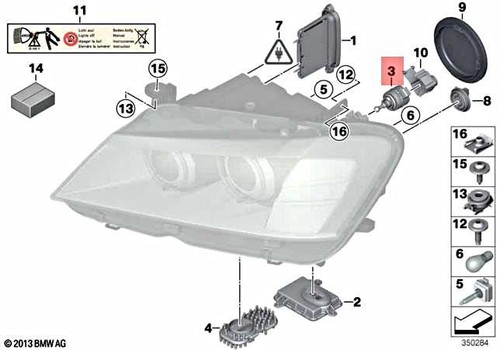 Genuine BMW E70 E92 X3 F25 Headlight Leveling Motor Repair Kit OEM ...