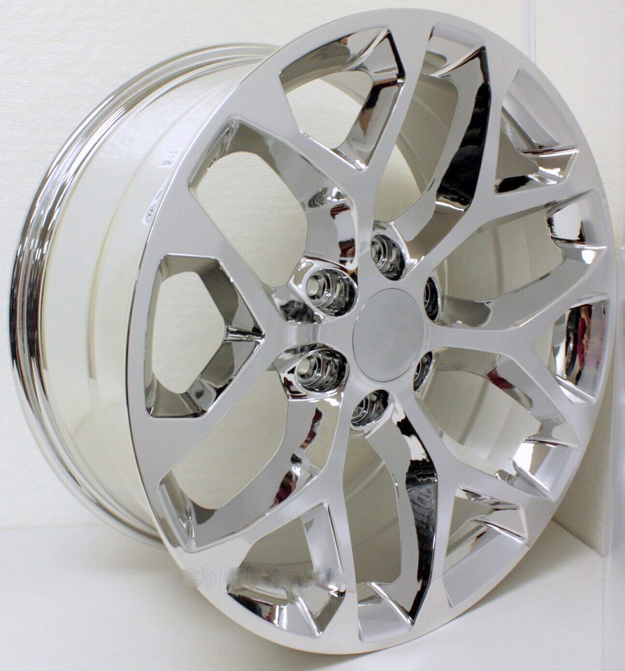 Chevy 20" Chrome Snowflake Wheels Rims For 2000-2024 Silverado Tahoe ...