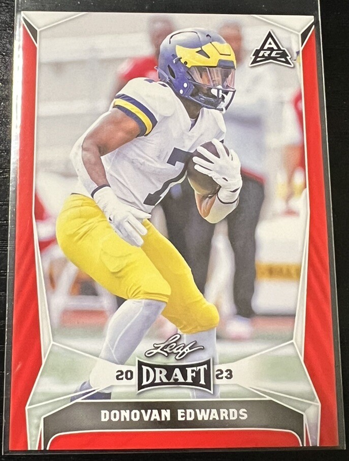 2023 Leaf Draft - Red #33 Donovan Edwards (RC) for sale online | eBay