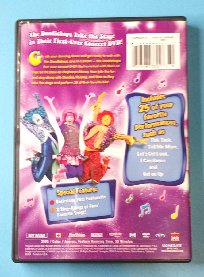 DOODLEBOPS DVD Movie Live In Concert Disney Playhouse Kids, Music ...