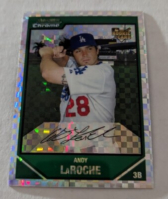 2007 Bowman Draft Chrome #BDP40 Andy LaRoche X-Fractor Refractor Rookie ...
