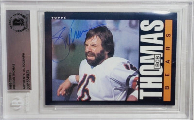 1985 Topps #36 Bob Thomas Signed Football Card Autograph Auto BGS BAS ...