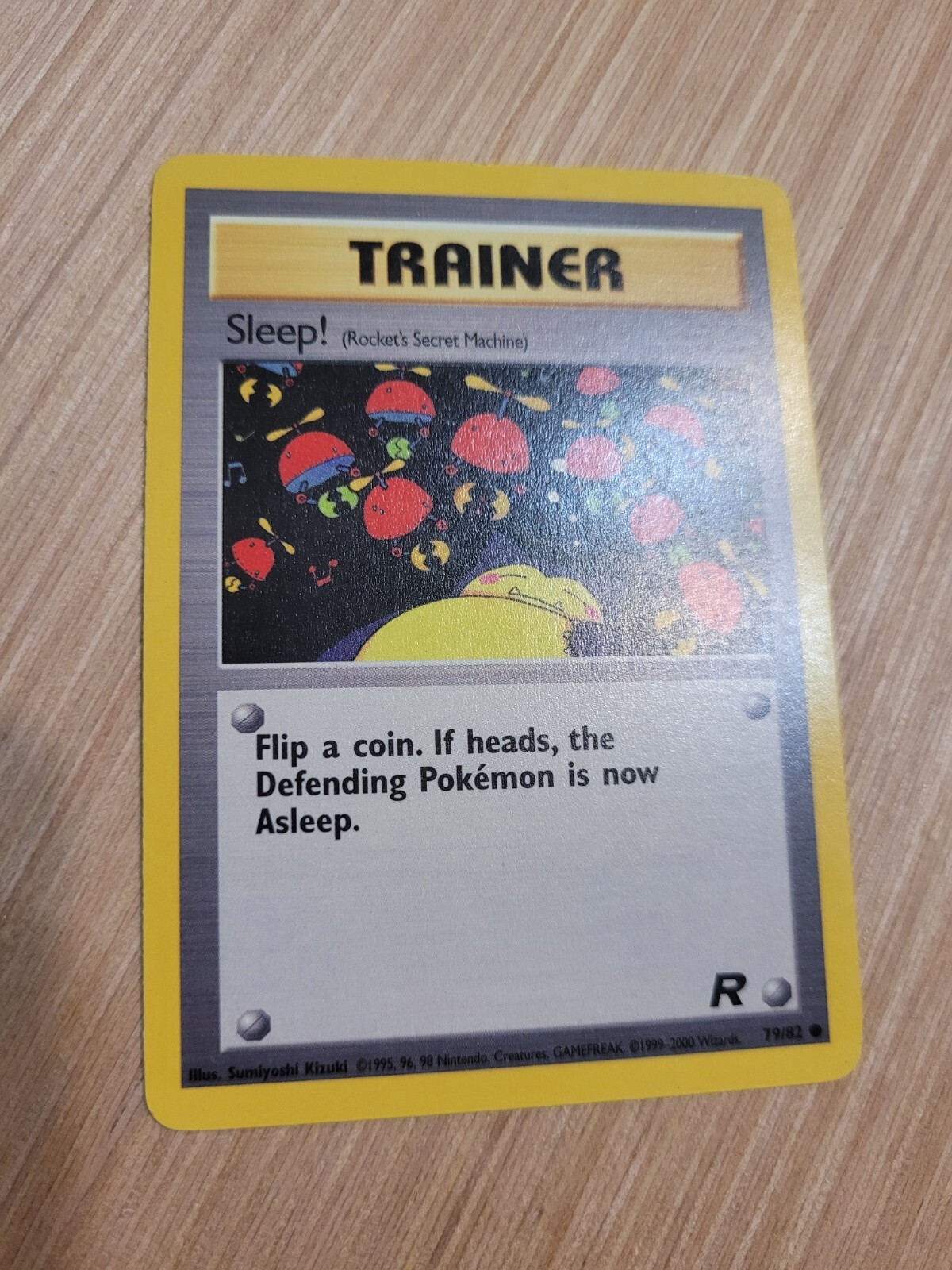 Sleep 79/82 Team Rocket Unlimited Pokémon Trainer Card Common WOTC LP ...