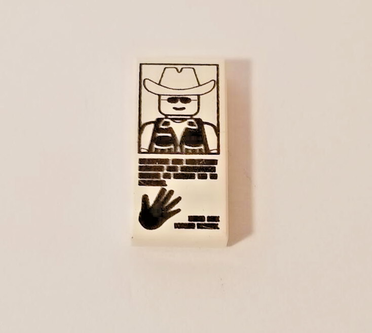 LEGO Minifigure Cowboy Wanted Poster Ranger Police Bandit 2002 Western ...