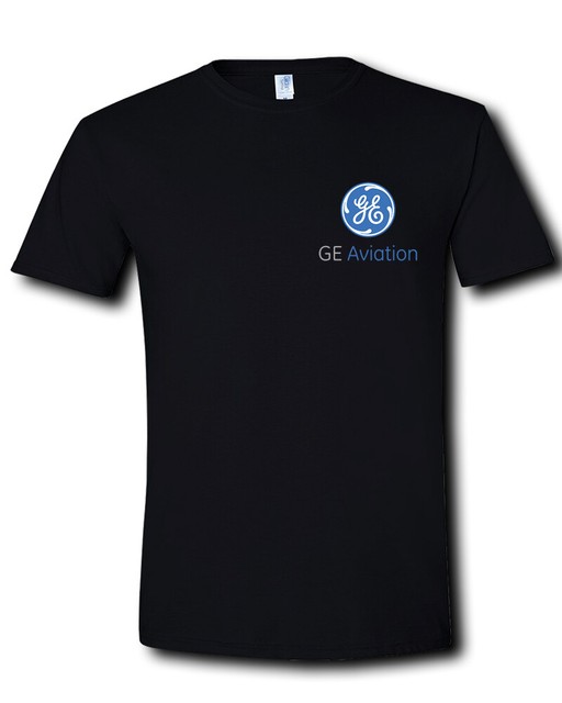 GE Aviation Aircraft Engine General Electric POCKET SIDE Black T-Shirt ...