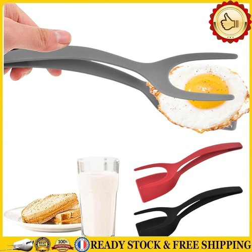 2 In 1 Omelette Spatula Flip Pliers Kitchen Tongs Utensils Kitchen ...