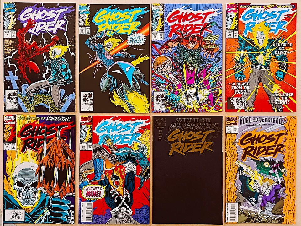 Ghost Rider 90's Marvel $1 Comic Books Lot Hi-Grade Jim Lee Wolverine ...