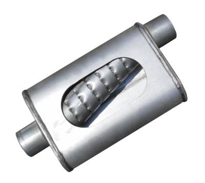 Pypes Muffler Violator Series Stainless 2.5" Offset Inlet/2.5" Center ...