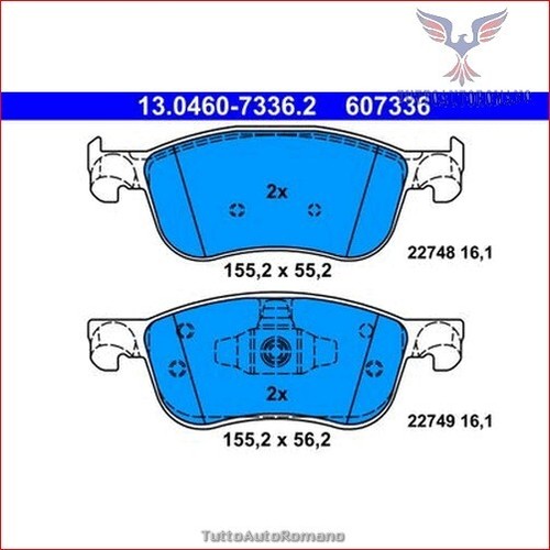 607336 Kit pastiglie pattini freno Ate Anteriore per FORD FIESTA | eBay