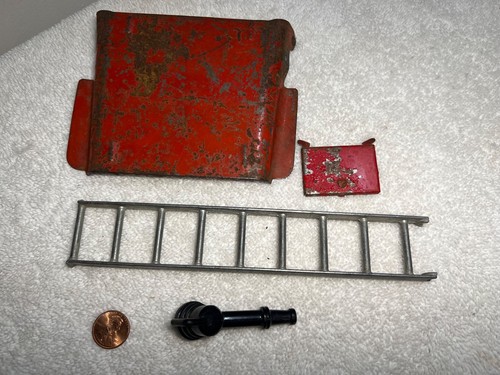 PARTS 4Vintage 1960 Pressed Steel Tonka Fire Department Truck Hoods ...