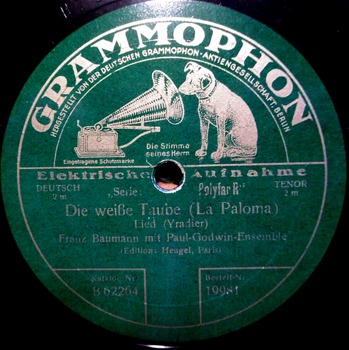 FRANZ BAUMANN "Die weiße Taube (La Paloma) / Meine Sonne (O sole mio ...