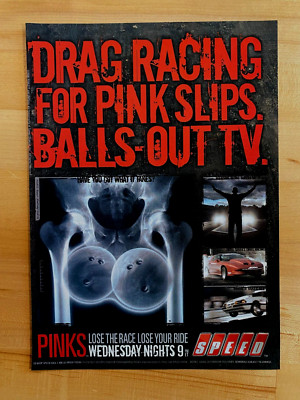 2006 Original Print Ad Speed TV PINKS Drag Racing For Pink Slips | eBay