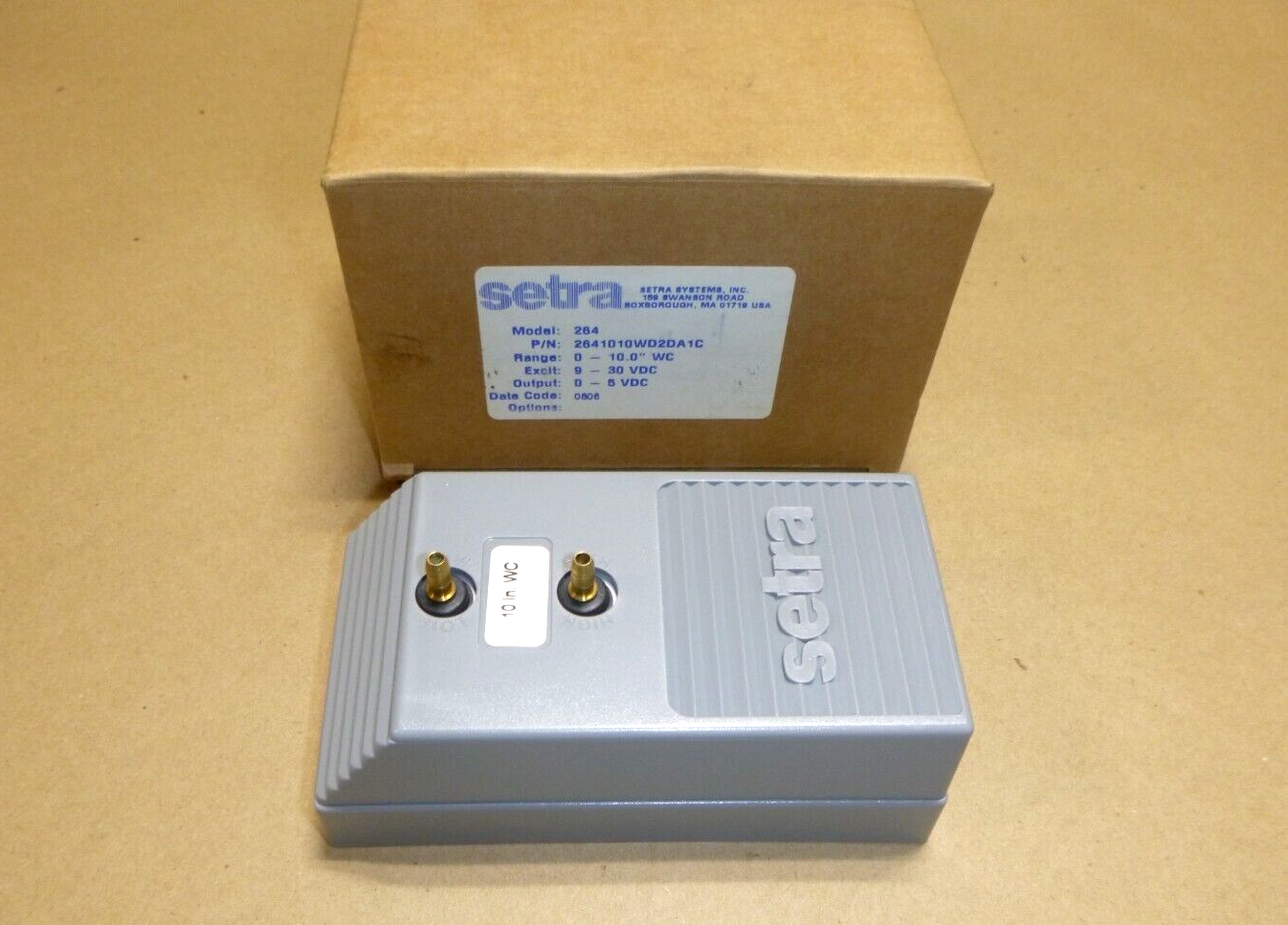 Setra Systems 2641010WD2DA1C 264 Low Differential Pressure Transducer 0-10"WC | eBay