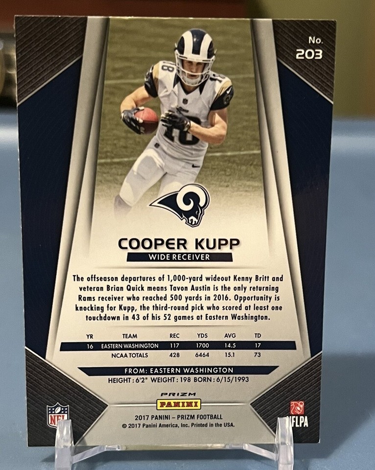 COOPER KUPP 2017 Panini Prizm RED WHITE & BLUE PRIZM Rookie Card, SP ...