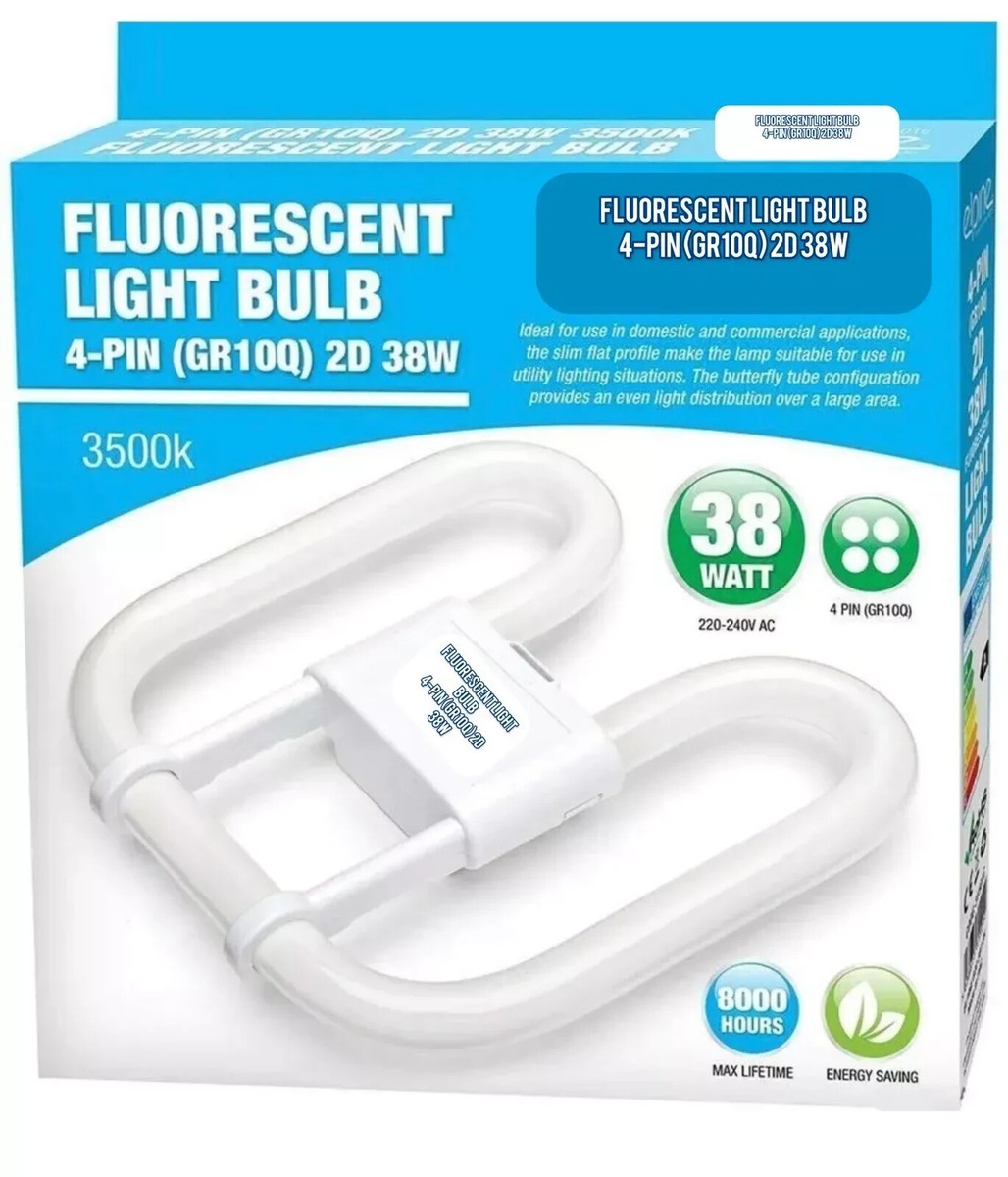 Flat 4 Pin Fluorescent Bulbs Philips LED 8W = 40W A Line (A19) Slim