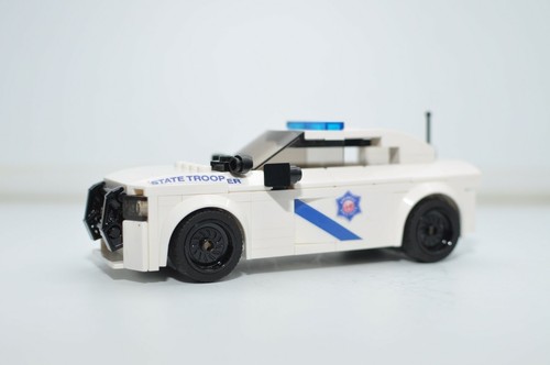 Police Car Arkansas State Trooper MOC Custom Model Compatible with LEGO ...
