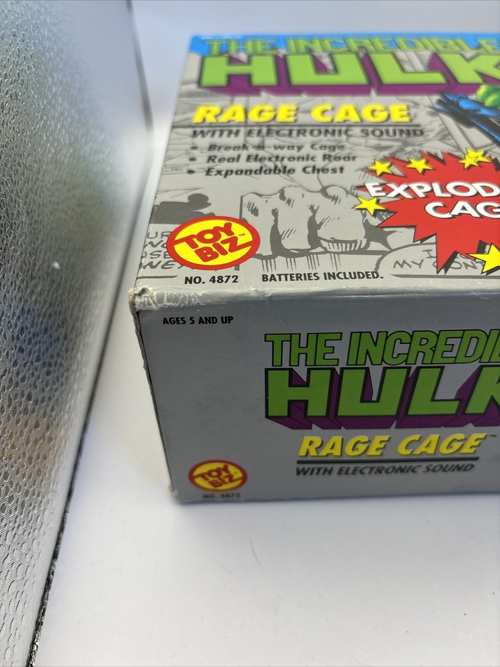 The Incredible Hulk ""Rage Cage"" 1991 Marvel Toy Biz Original ...