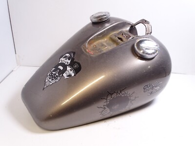 Harley Sportster 883 1200 Gas Tank Dual Cap Side Fill SMALL DENTS | eBay