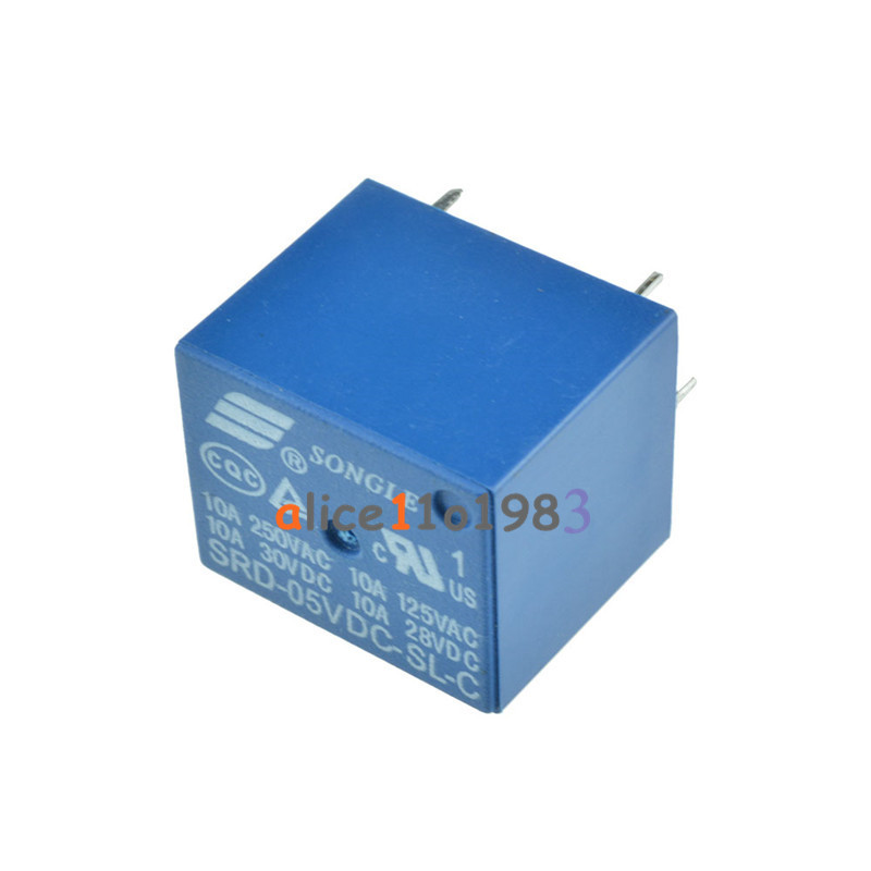 10pcs Mini Power Relay 5V DC SRD-5VDC-SL-C SRD-5VDC-SL-C PCB | eBay