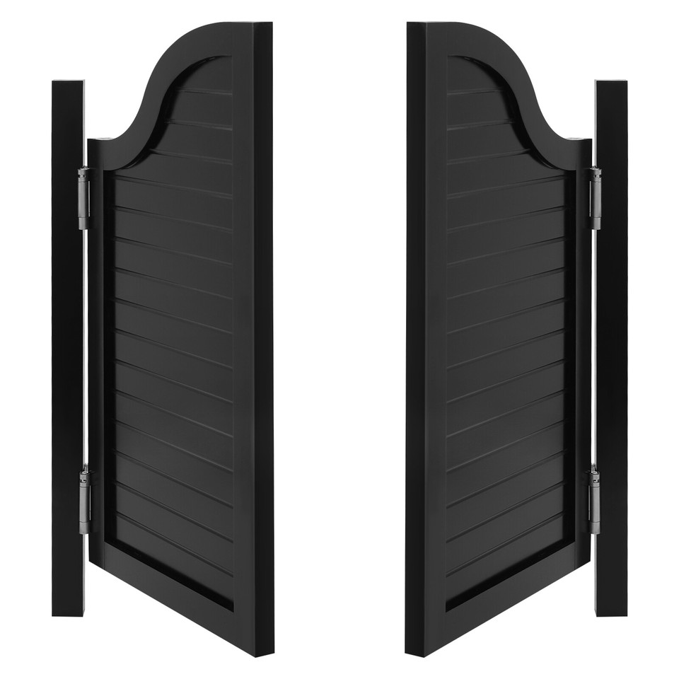 Black Swing Solid Wood Door Partition Door for Shop Entrance Partition ...