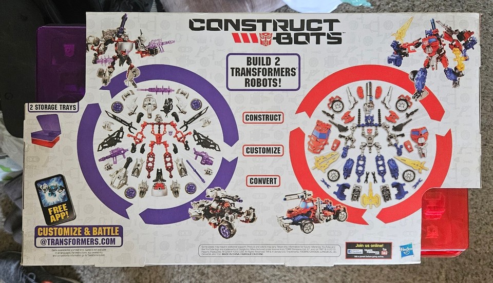 Transformers Construct-Bots Optimus Prime Vs. Megatron Construction Set ...