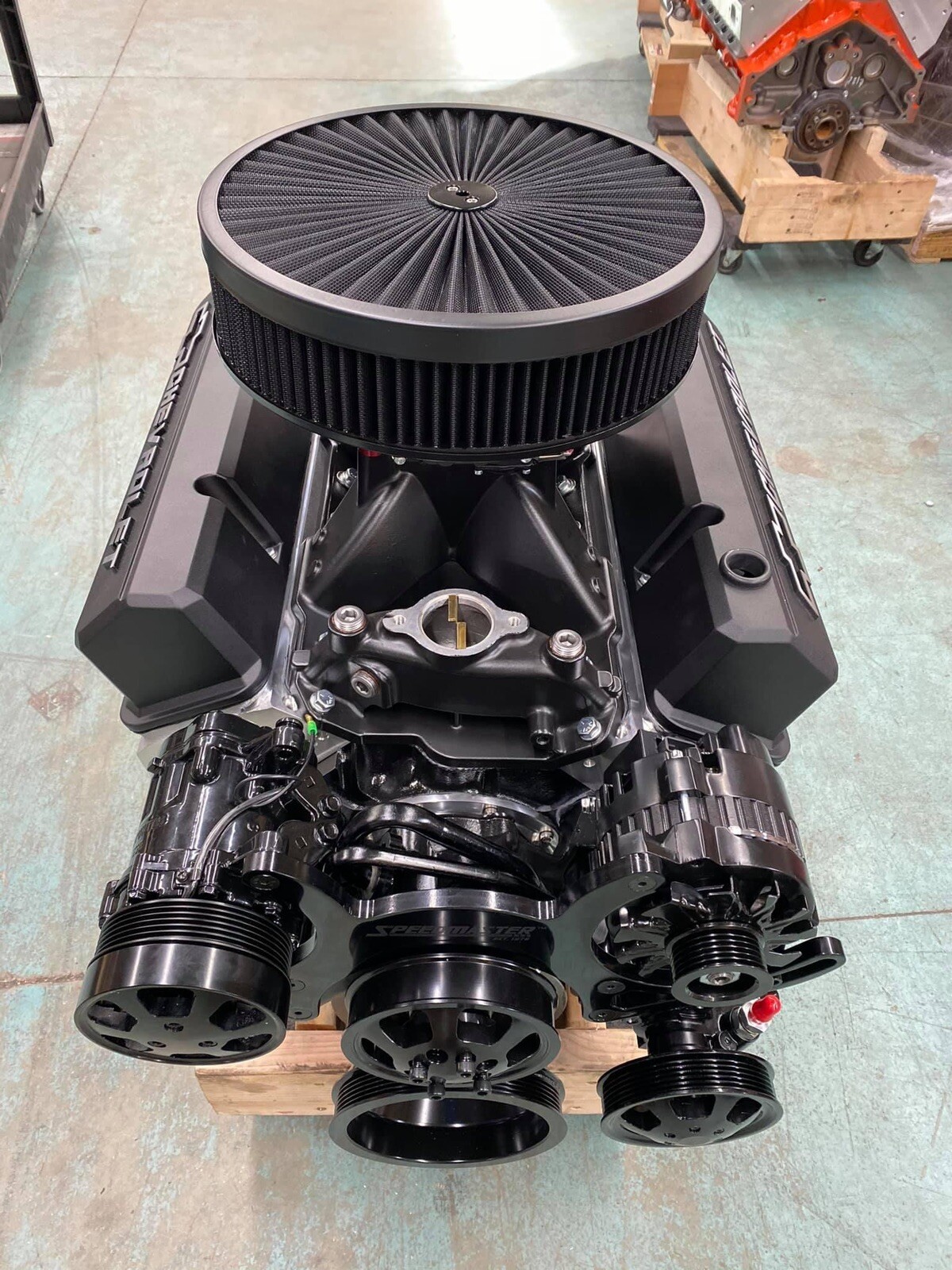 383 R STROKER CHEVY CRATE ENGINE A/C 5O6hp ROLLER TURNKEY PRO STREET ...